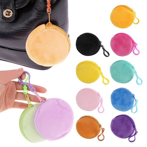 1Pcs ID Card Bag Coin Bag Pure Color Cute Wallet Round Coin Purse for ...