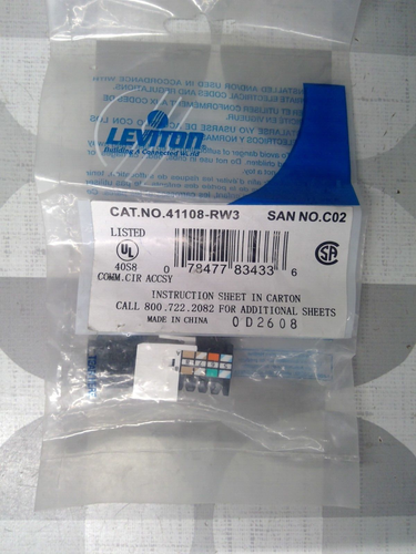 Leviton 41108-RW3 CAT5 Quickport Jack, White **Free Shipping** | eBay