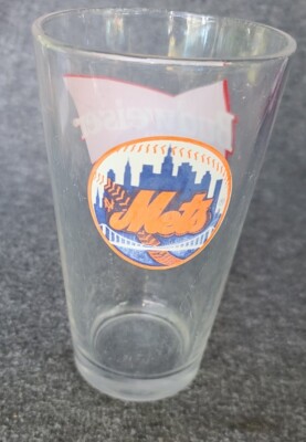 NY Mets Budweiser Official Beer Major League Baseball 16oz. Drinking ...