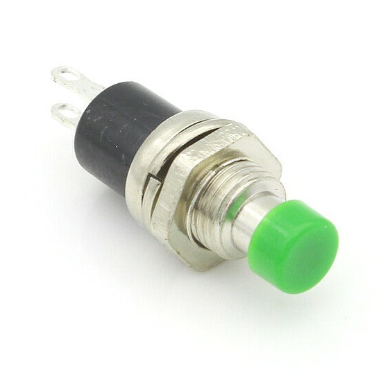 7mm Push Button Switch Round Metal Momentary Black White Red Green Blue ...