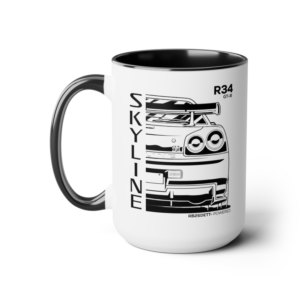 R34 GTR Nissan Skyline Coffee Mug, Skyline Cup, Rb26 Mug, Nissan Cup | eBay