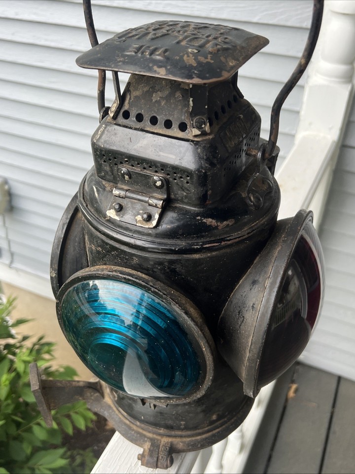 Vintage Chicago The Adlake Non-Sweating Lamp 4-Way Signal Railroad ...