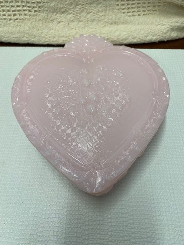 Mosser Glass USA Valentine Gift Large Strawberry Heart Trinket Box ...
