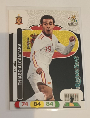 Carte Card Carta RISING STAR THIAGO ALCANTARA Espagne PANINI UEFA EURO ...
