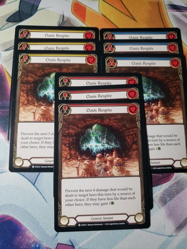 9 Card Playset Oasis Respite Red/Yellow/Blue Uprising FAB Flesh and ...