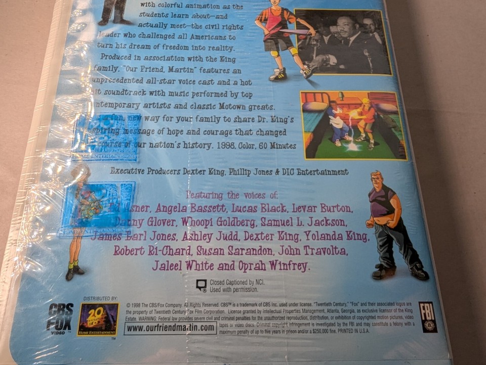 Our Friend, Martin A Magical Movie VHS Martin Luther King Jr. MLK 1998 ...