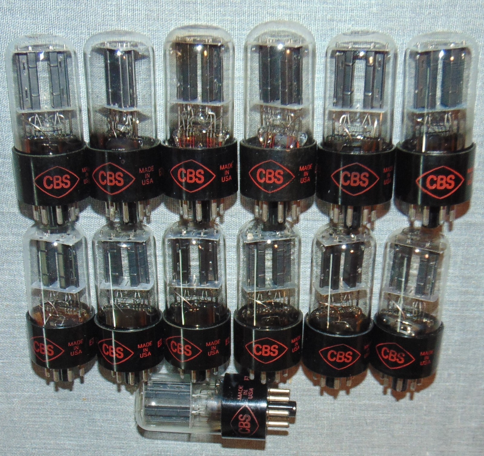 4 NOS CBS 6SN7GT / VT-231 6SN7 SQUARE GETTER MATCHED QUAD YOU GET 4 ...