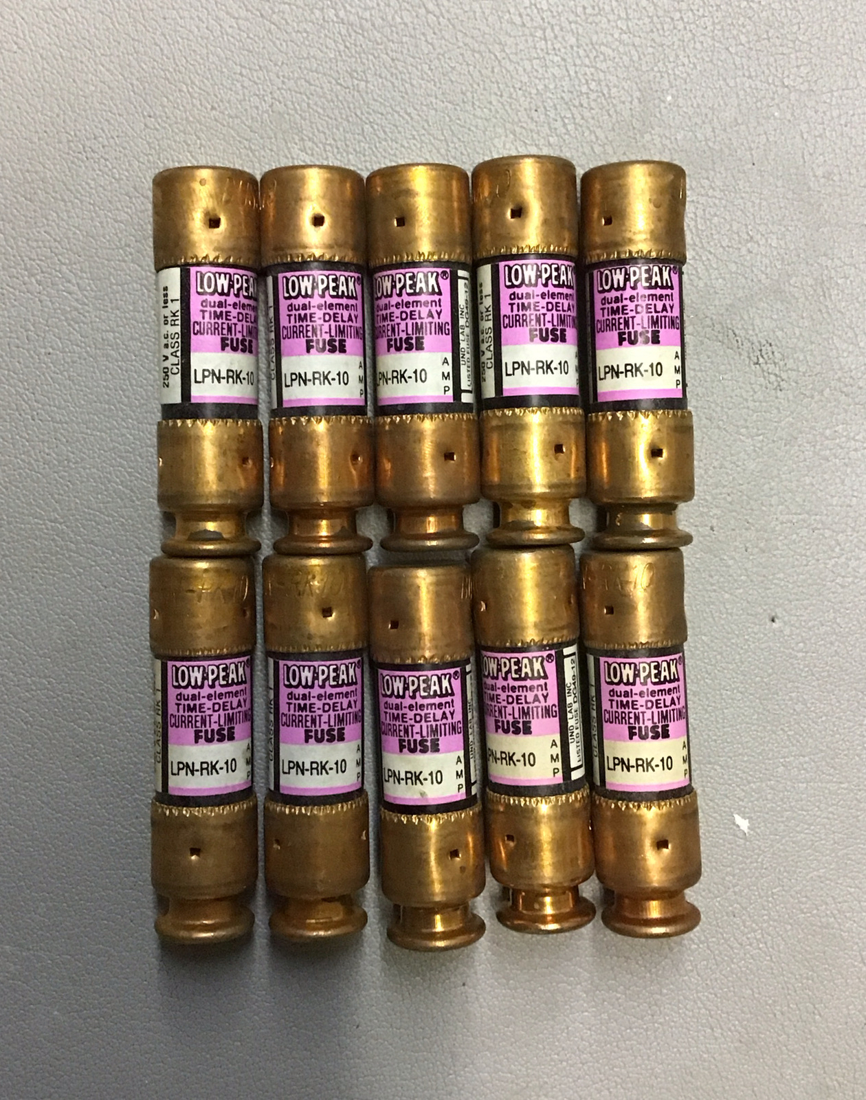 Lot Of 10 Low Peak LPN-RK 10 Dual Element Fuses 250V (B223) | eBay