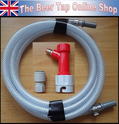 JG 3/8" Stem PVC Beer Gas Line with Pin Lock Disconnect for Cornelius ...