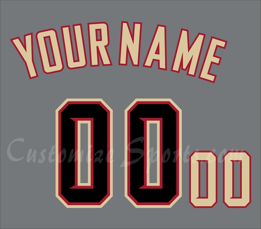 Baseball Arizona Diamondbacks Customized Number Kit for 2017-2019 Road ...