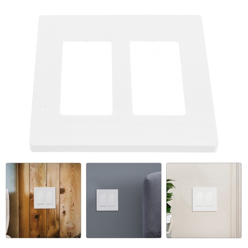 White Outlet Covers - Screw Wall Plate Covers Decorative Light Switch ...