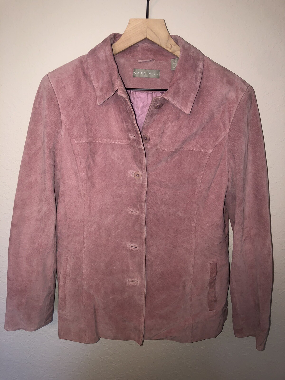 Kate Hill Vintage Rose Pink Genuine Leather Jacket si… - Gem