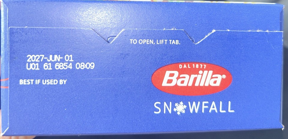 Christmas Limited Edition Barilla Snowfall Pasta 12 oz Box New! | eBay