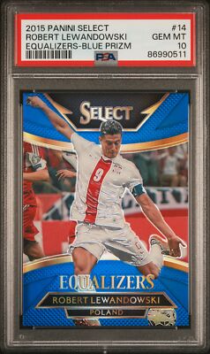 2015 Panini Select Equalizers #14 Robert Lewandowski Blue Prizm /299 PSA 10 | eBay