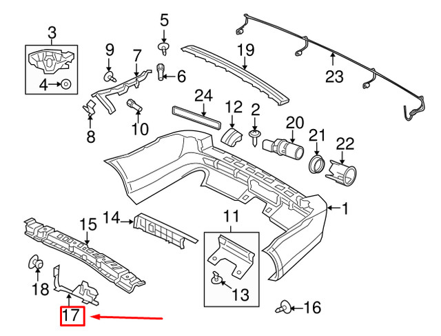 2005 - 08 Land Rover Lr3 LH Left Rear Bumper Center Bracket DQG000073 ...