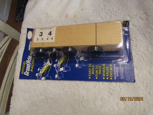 Vintage Grand Prix Boy Cub Scouts Pinewood Derby Racing Car Kit No 1622 ...