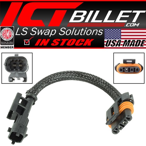 "LS 6"" Alternator Adapter Harness 2 Pin High Amp to 4 Pin Alternator ...