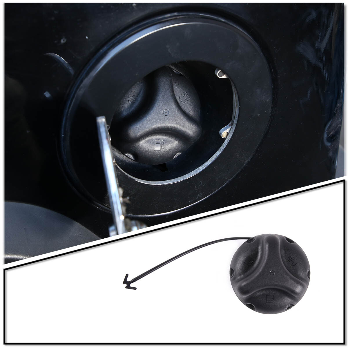 Black Fuel Tank Cap Cover Oil Filler Gas Cap Accessories For Hummer H2 ...