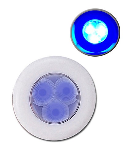 Bargain Marine RV/BUS 3 LED Blue Colored Round Courtesy Light Plastic ...