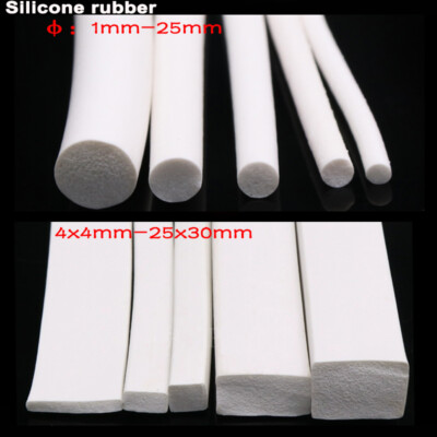 Silicone rubber sponge strip Closed Cell Square / Circular Foam Backer ...