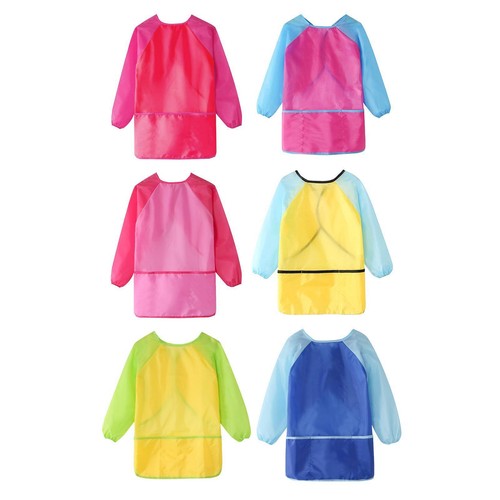 Children Painting Apron Paint Smock Kids Art Apron Bright Color Easy to ...