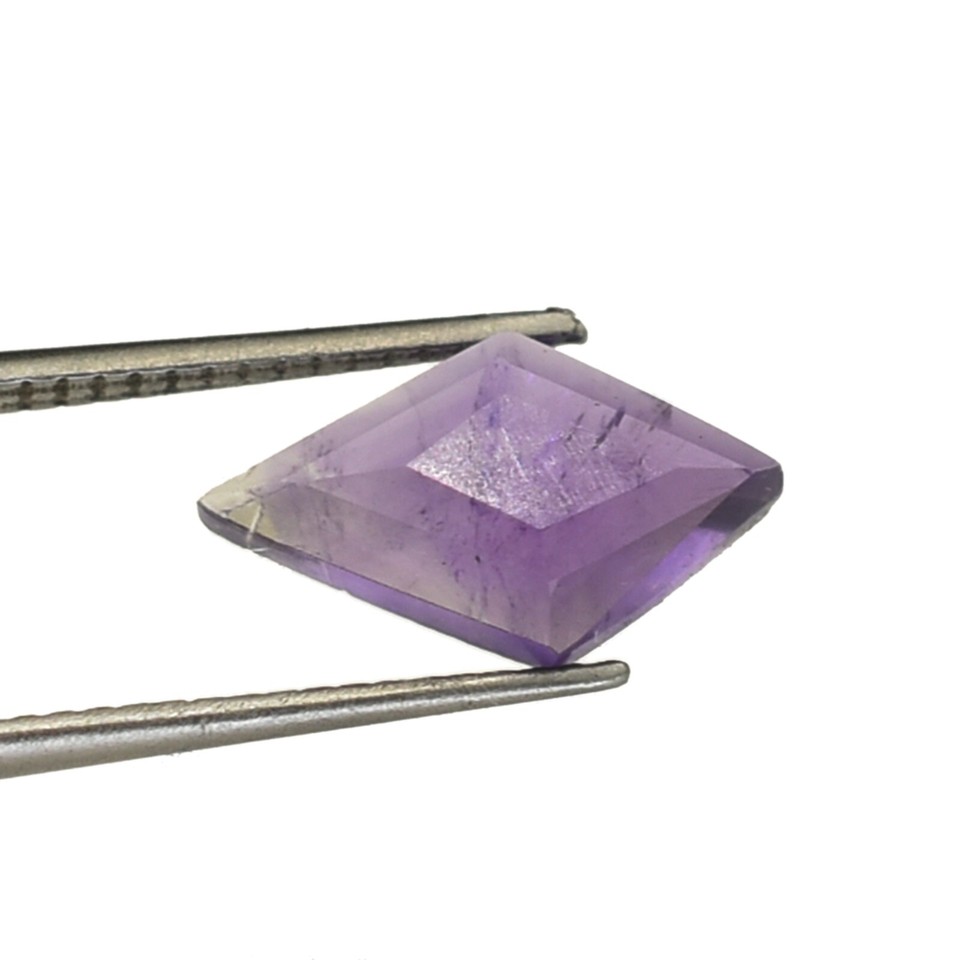 Natural Healing Gemstone Purple Amethyst Diamond Shape Loose Gemstone ...