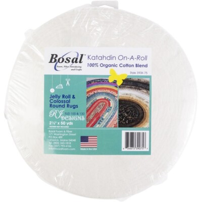 Bosal Batting On A Roll 2.5"x 50 yards Pre-Cut Lightweight Cotton Blend ...