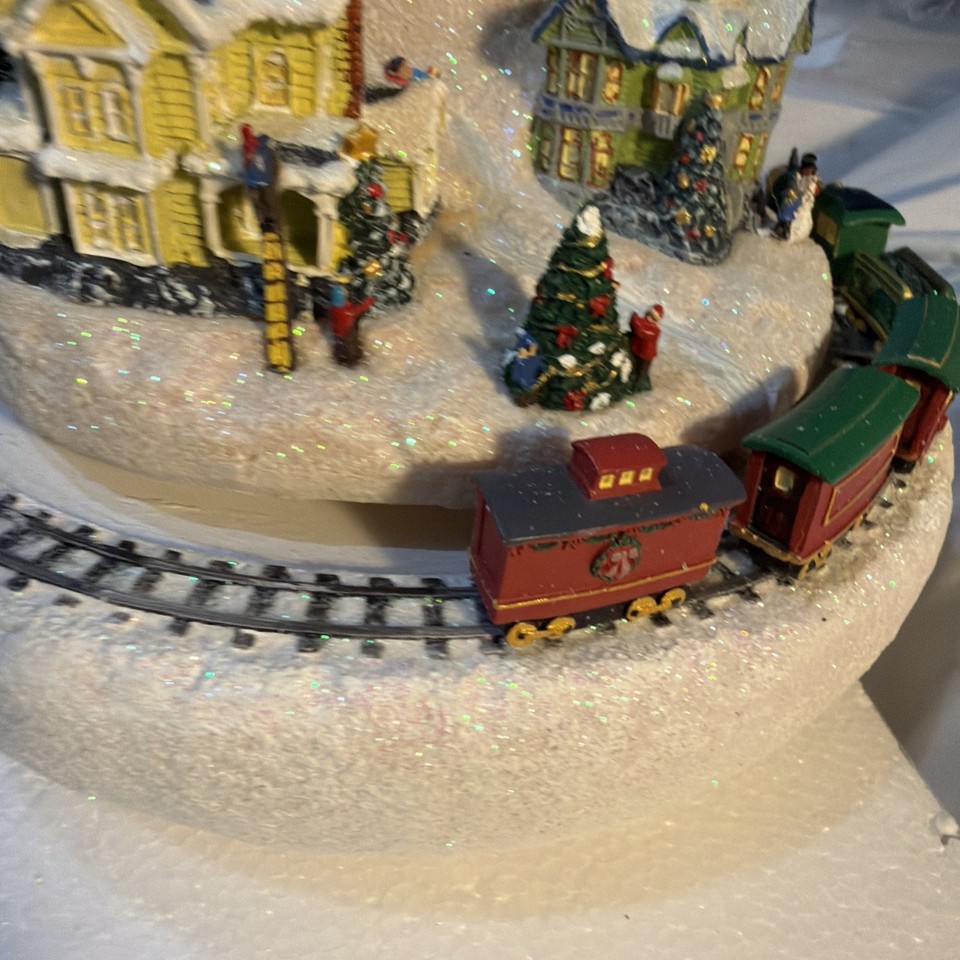 Thomas Kinkade Rotating Train Home For The Holidays Musical Christmas ...