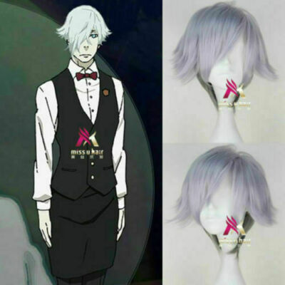 Death Parade Barkeeper Decim Short Gray Cos Wig Animation Cosplay Party ...