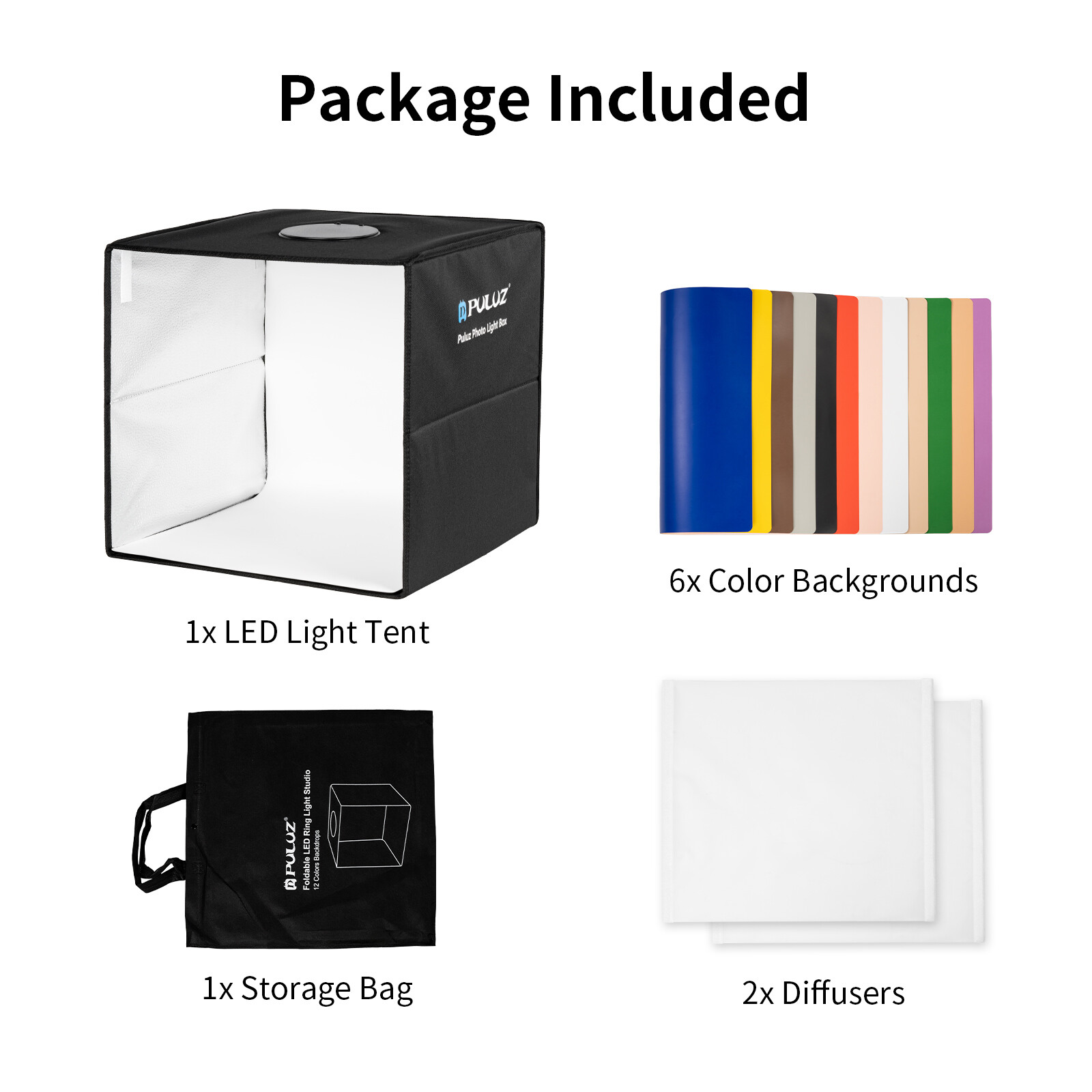 20/40/60cm Photography LED Light Box Tent Portable Cube Room Photo ...