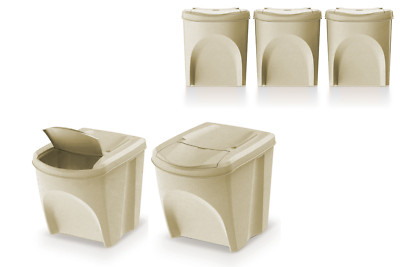 Eco Recycling Bin Waste Segregation Stickers Set of 3 Sortibox Modern ...