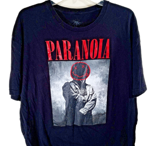 Paranoia T-Shirt S1ze X-Large Black Made by Paradise Lost Insane Smiley ...