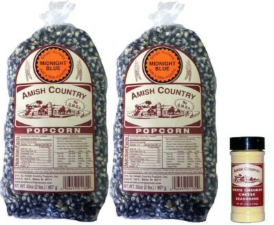 Amish Country Popcorn Midnight Blue Non GMO Small Hulless (4 Pounds ...