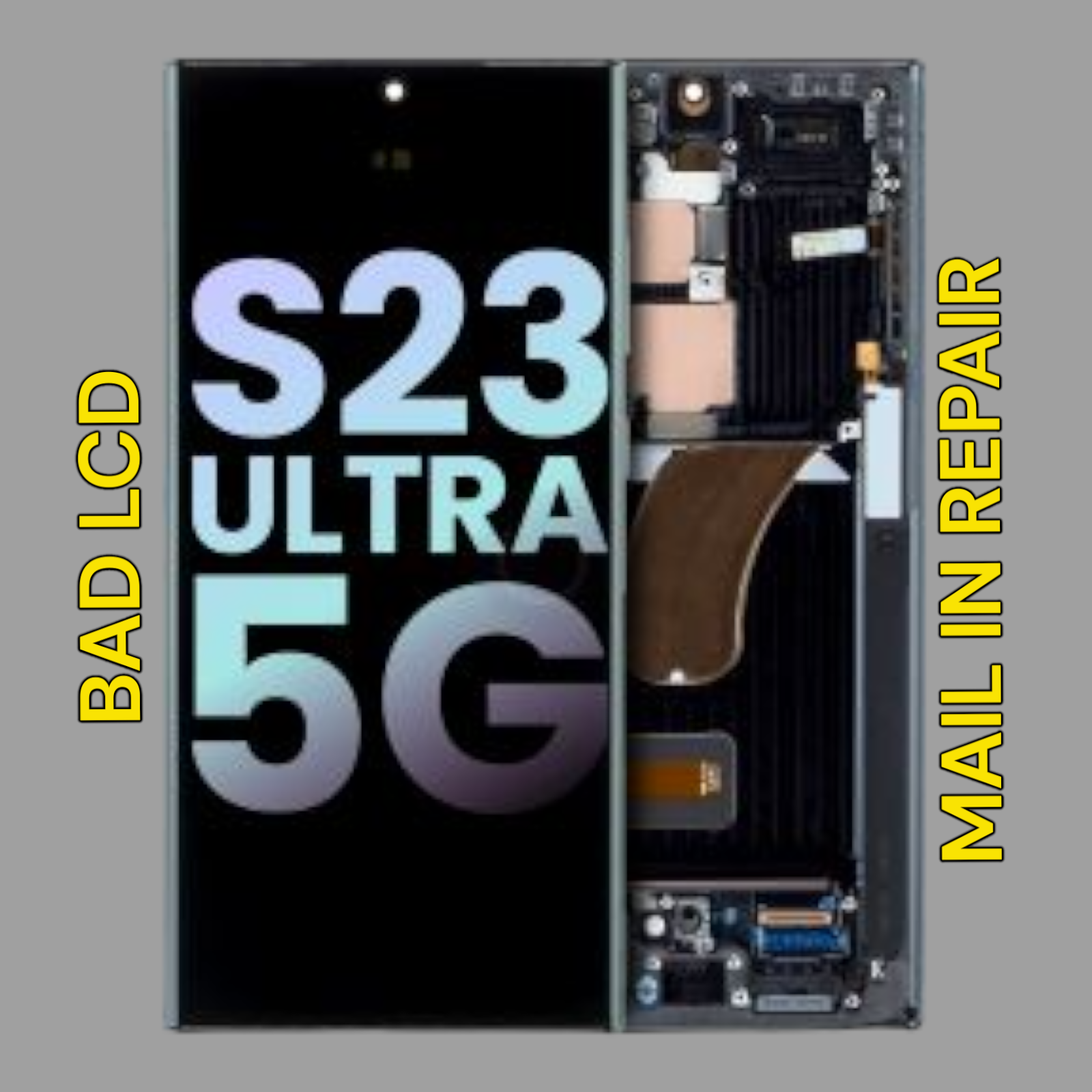 Samsung Galaxy S23 Ultra Cracked Screen Replacement Mail in Service ...