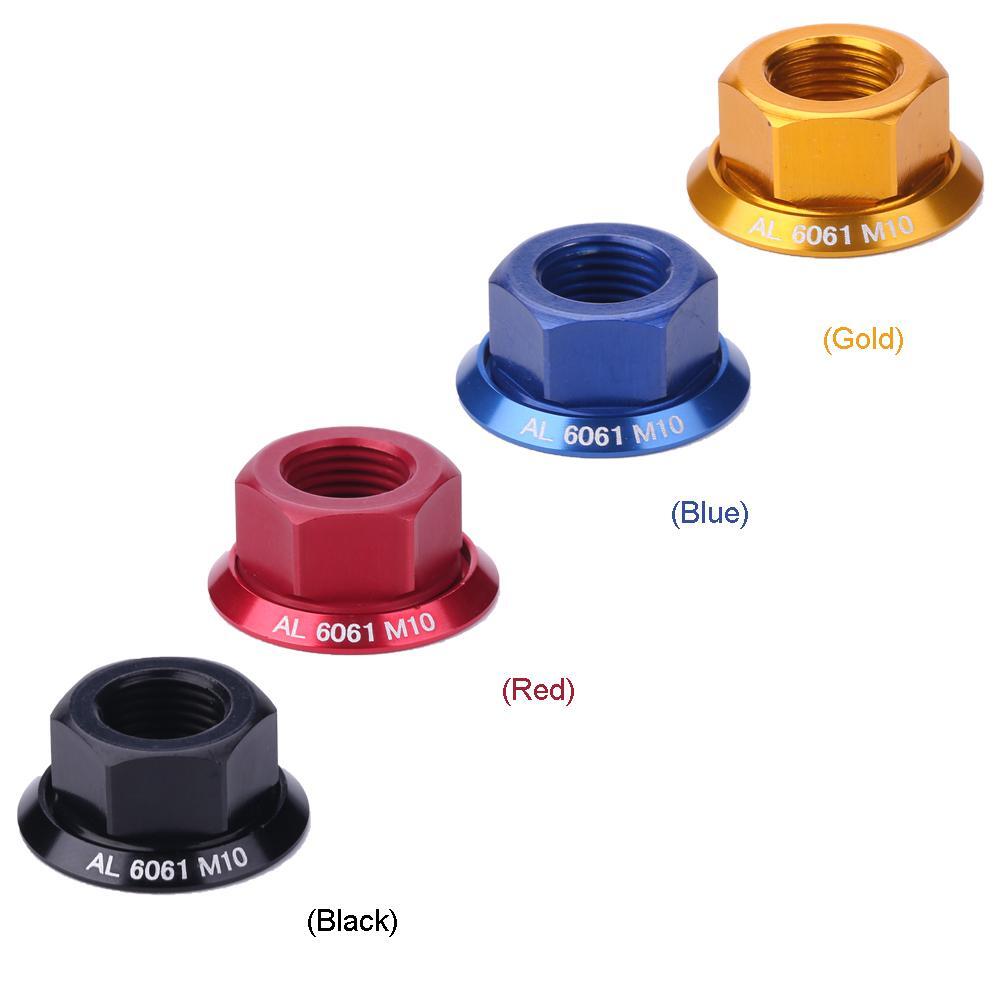 Bicycle Hub Nuts M10 Fixed Gear MTB Road Folding Bike Screw Bolt for ...