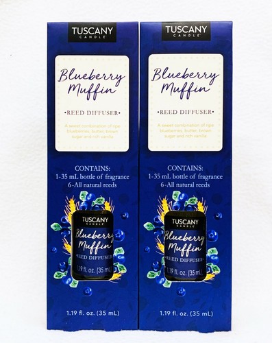 2 Tuscany Candle BLUEBERRY MUFFIN Reed Diffuser Kit Set 1.19 oz ea | eBay