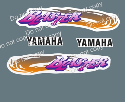 Yamaha Blaster Decals Reproduction Replica Design Orange GLOSSY | eBay
