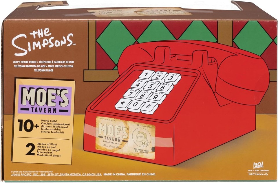 Disney The Simpsons Moe’s Prank Phone, Feature Iconic Telephone Moe's ...