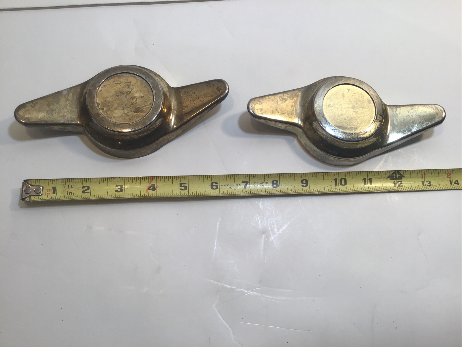 2 Ear CUT Gold Tru Spoke Spinner Caps for Lowrider Wire Wheels, Set of ...