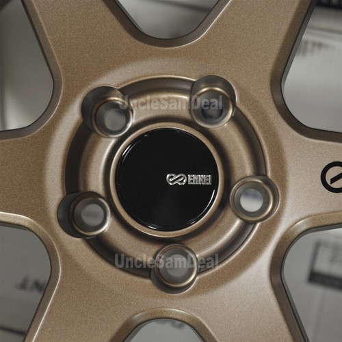 17x8 5x114.3 +40 AUTHENTIC ENKEI T6R MATTE BRONZE 6 SPOKES SPORT WHEELS ...