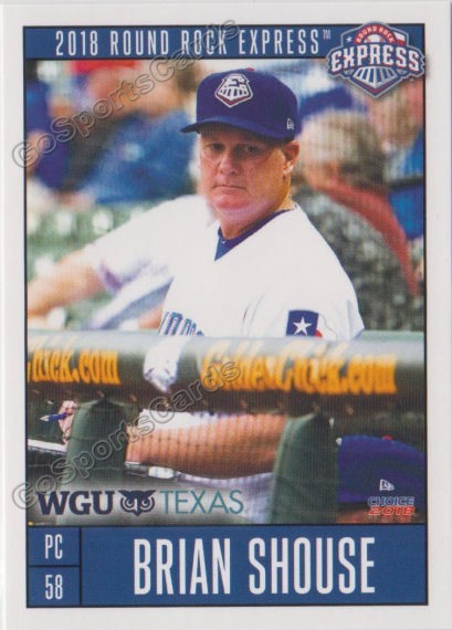 2018 Round Rock Express Brian Shouse PC Texas Rangers | eBay