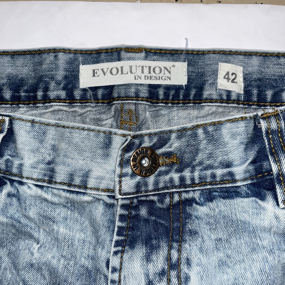 Evolution In Design Men's Jeans 42X32 Straight Leg Light Wash ...