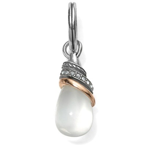 Brighton Neptune's Rings teardrop charm JC491B White agate OS CRYSTAL ...