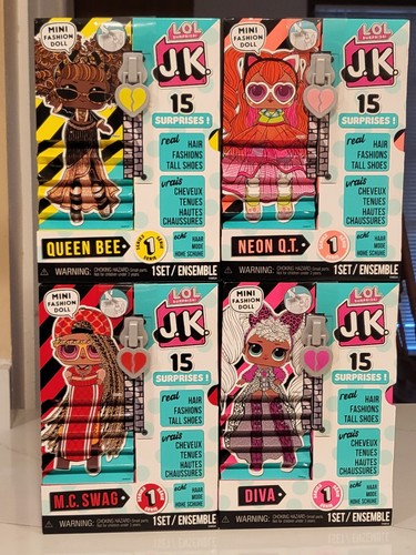 NEW 2020 Complete Set Of 4 LOL Surprise JK Mini Fashion Dolls Swag Diva ...