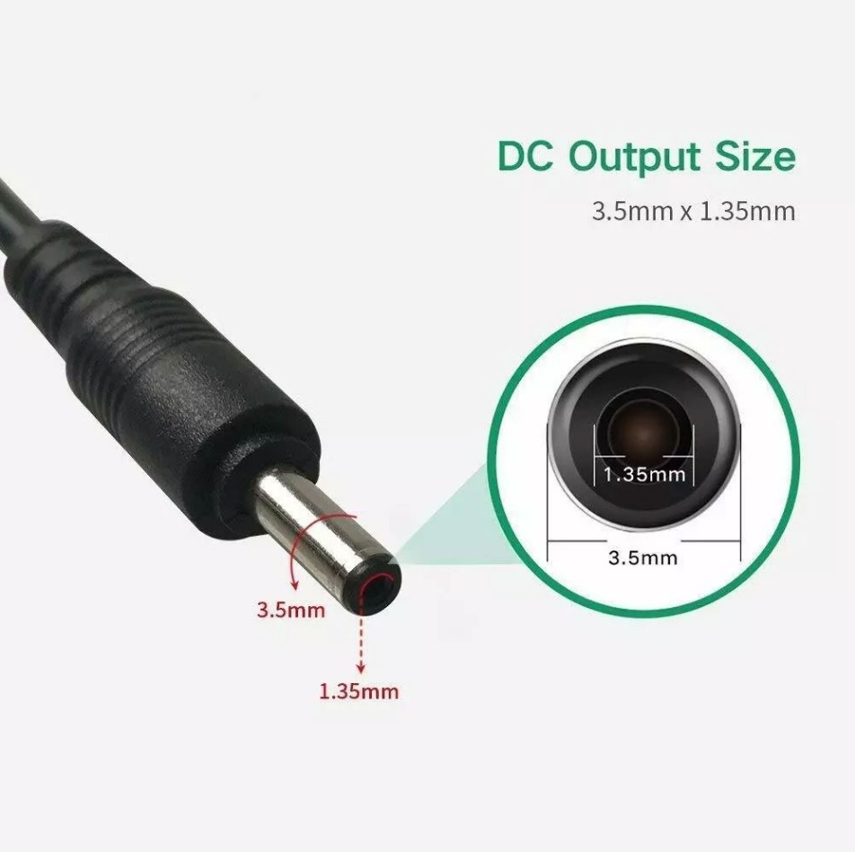 5V 2A AC Adapter to DC 5 volt 2000mA Power Supply Charger Cord 3.5x1 ...