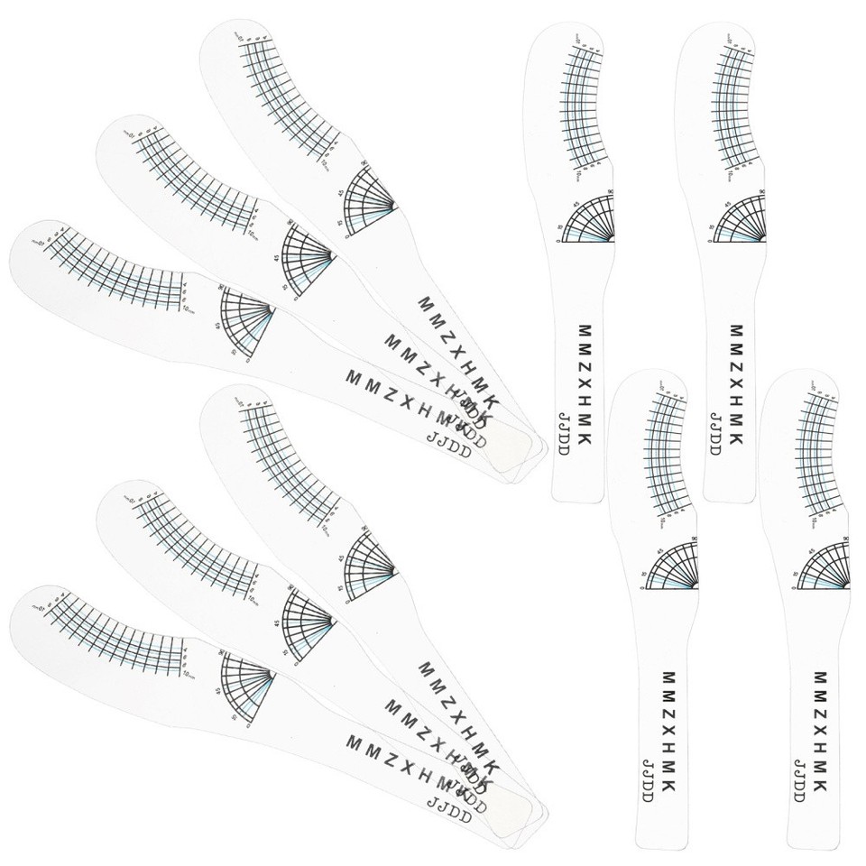 10pcs Eyelash Ruler Eyelashes Length Measure Ruler Eyebrow Lash ...