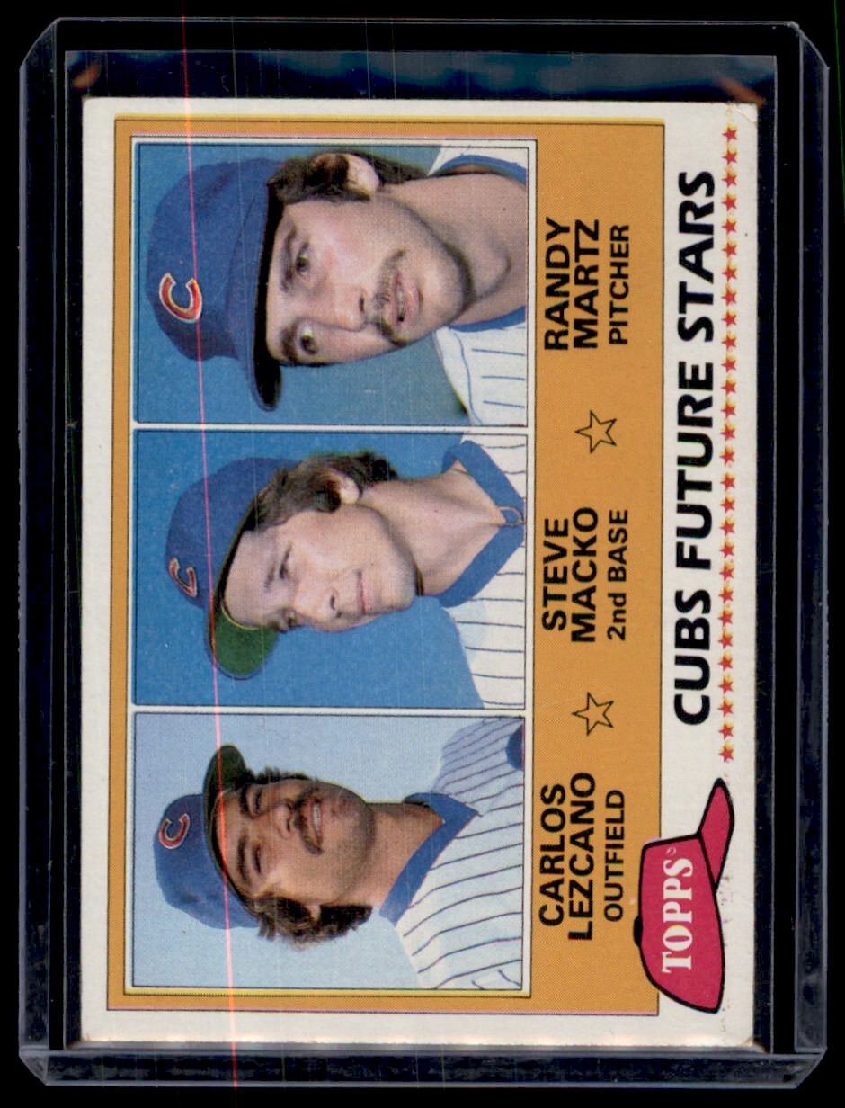 1981 TOPPS CUBS FUTURE STARS - CARLOS LEZCANO/STEVE MACKO/RANDY MARTZ ...
