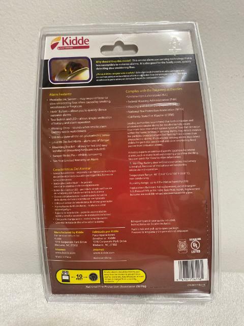Brand New Small Kidde Battery Operated Smoke Alarm Photoelectric Sensor ...