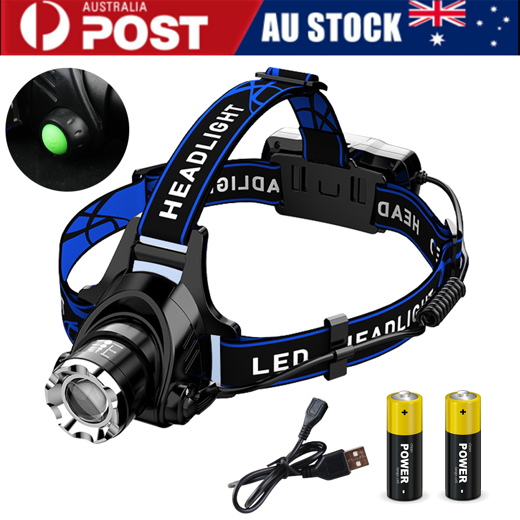 Up to 5pcs LED Headlamp Rechargeable Headlight Light Head Torch Lamp ...