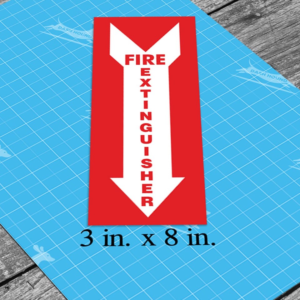 FIRE EXTINGUISHER Sticker Decals Inspection Smoke Alarm Emergency ...